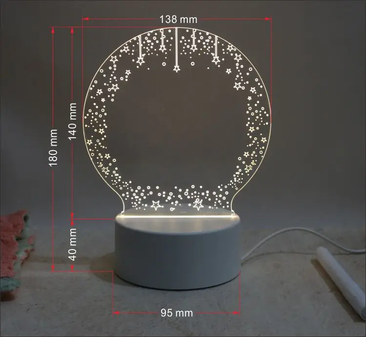 Hot Sale Effect Acrylic 3d Decoration Led Illusion Lamp With High ...