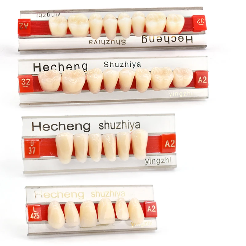 A2 Color Dental Acrylic Denture Resin - False Teeth Set