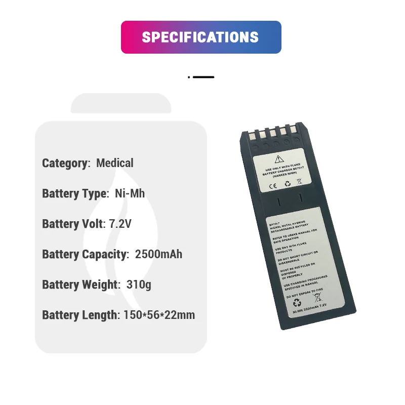 7.2V 2500mah Ni-Mh Battery for Fluke Calibrators - Reliable Power