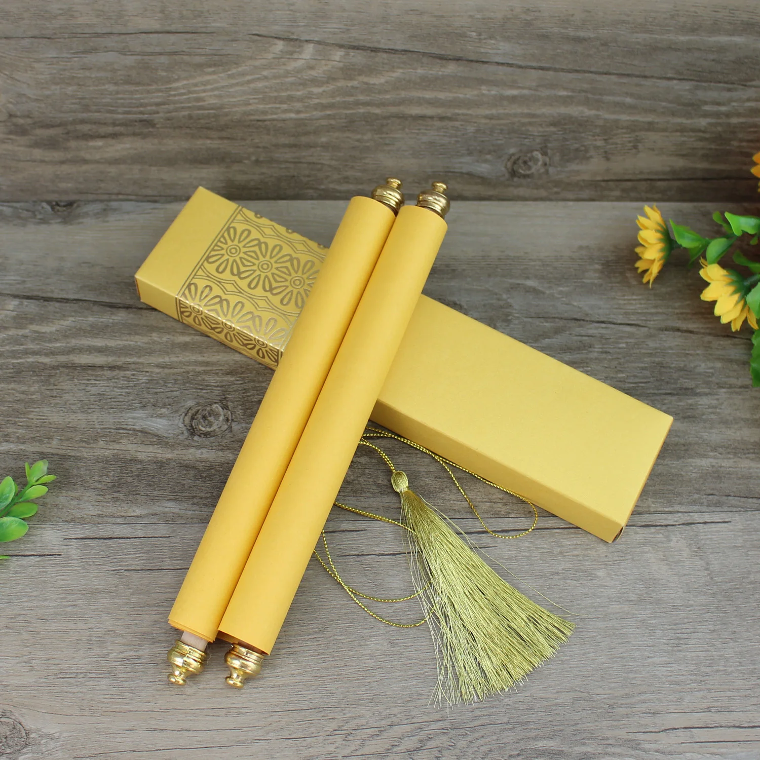 African Customized Ivory Scroll Wedding Invitations With Box - Buy ...