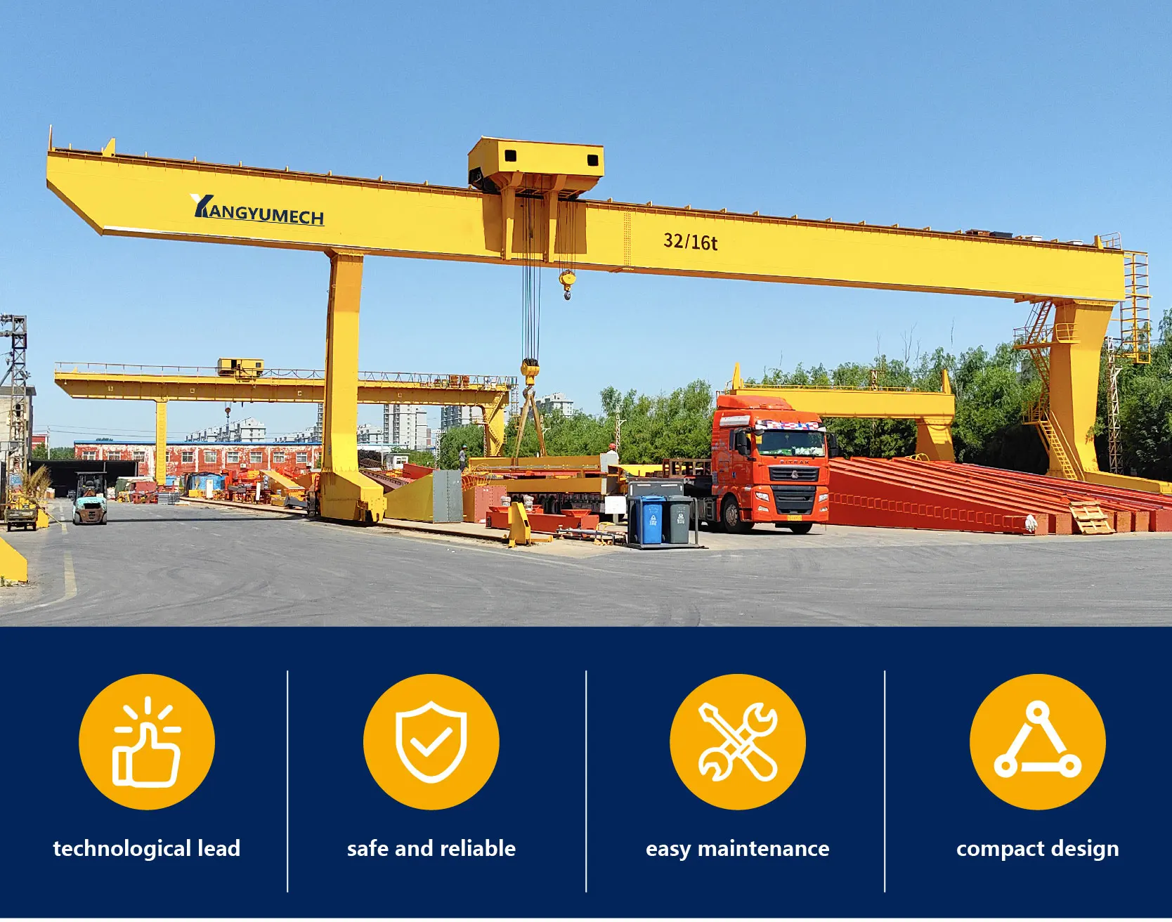 Single Girder Gantry Crane - 5 Ton to 32 Ton Capacity