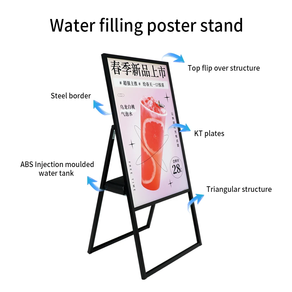 Large a Frame Sign Frame Outdoor Board Poster Stand With Water Base a ...