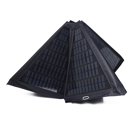 Solar Powered Umbrella - Portable Power Bank & LED Lights