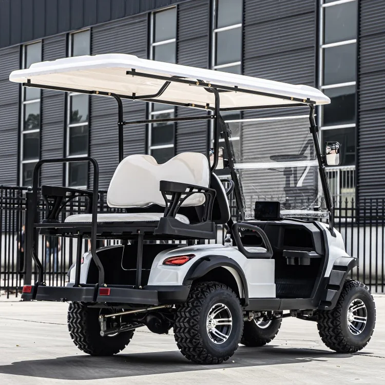White 4 6 8 Seater Big Motor off-Road Legal Gas Golf Buggies Cart