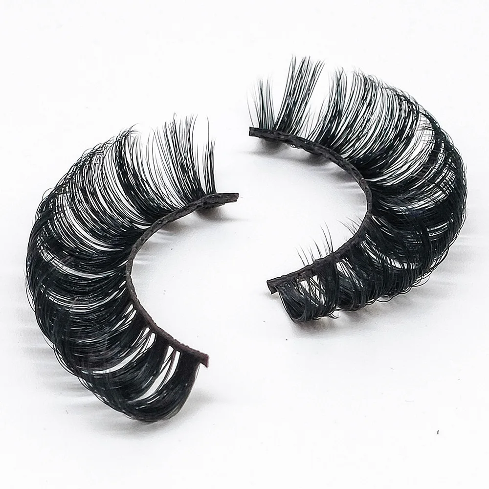 Winged 3d Russian Eyelashes Russian Strip Lashes Natural Vegan Custom ...