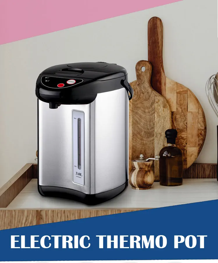 Boil-dry Protection 3 Liter Keep Warm Air Pressure Retro Water Kettle Thermopot Re-boil Function ...