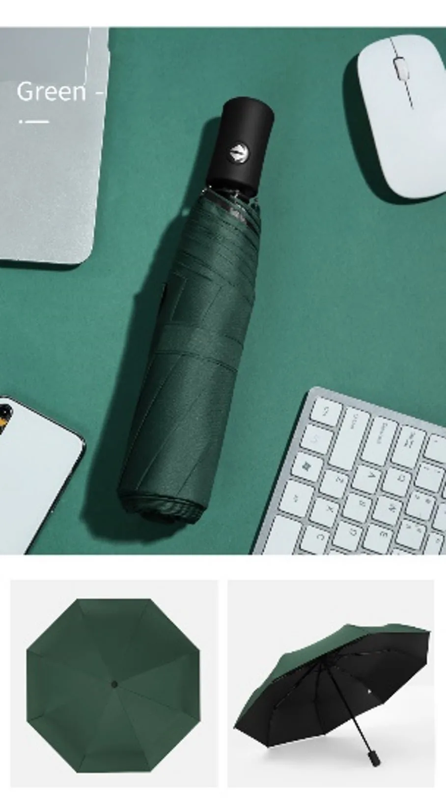 Fully Automatic Custom Folding 3 Folded Umbrella with Logo