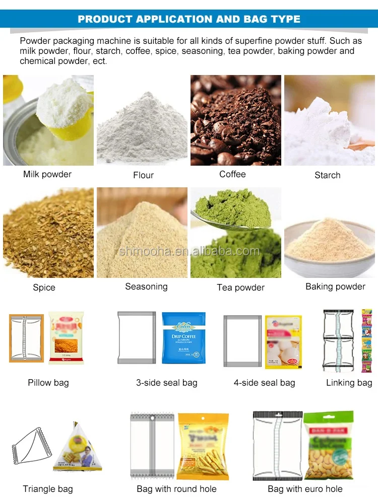 High Accuracy Load Cell Filling Powder Machine Hanging Bag Flour Powder ...