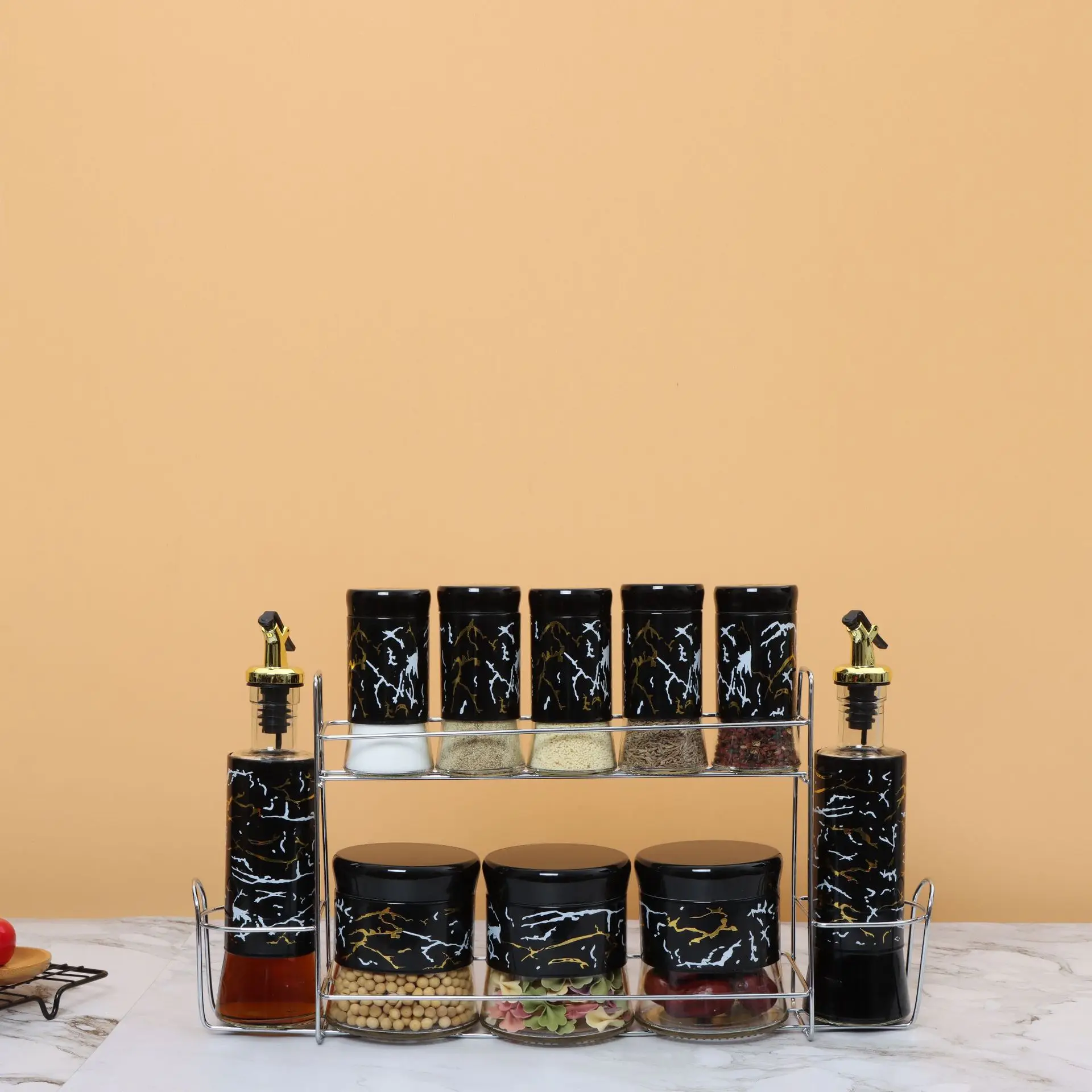 10 Pieces Spice Jars Set Wholesale Kitchen Usentils Spice Storage Jars ...