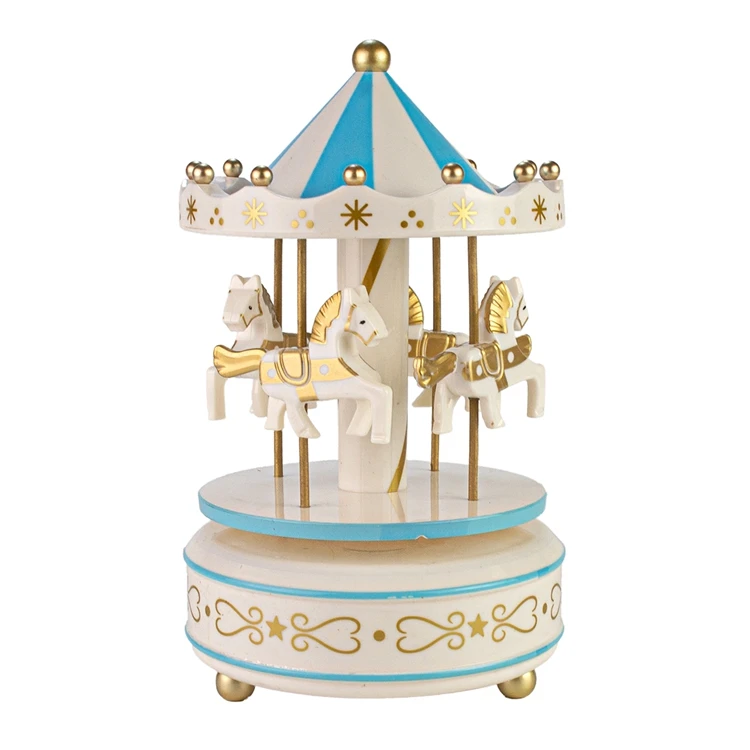 Plastic Carousel Horse Music Box - Rotating Design, 120S Melody, Custom ...