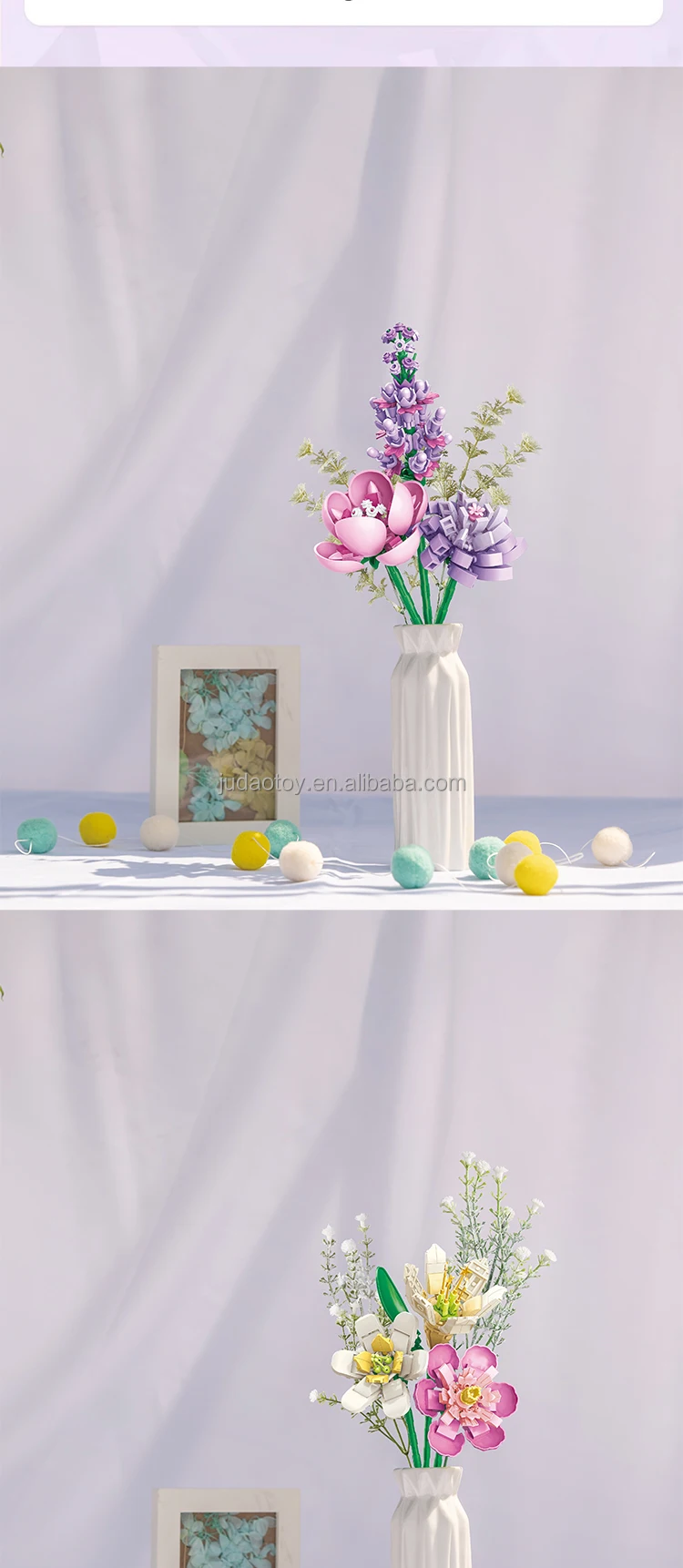 Top Toy Moc Plastic Block Flower Model Flower Bouquet Creative ...