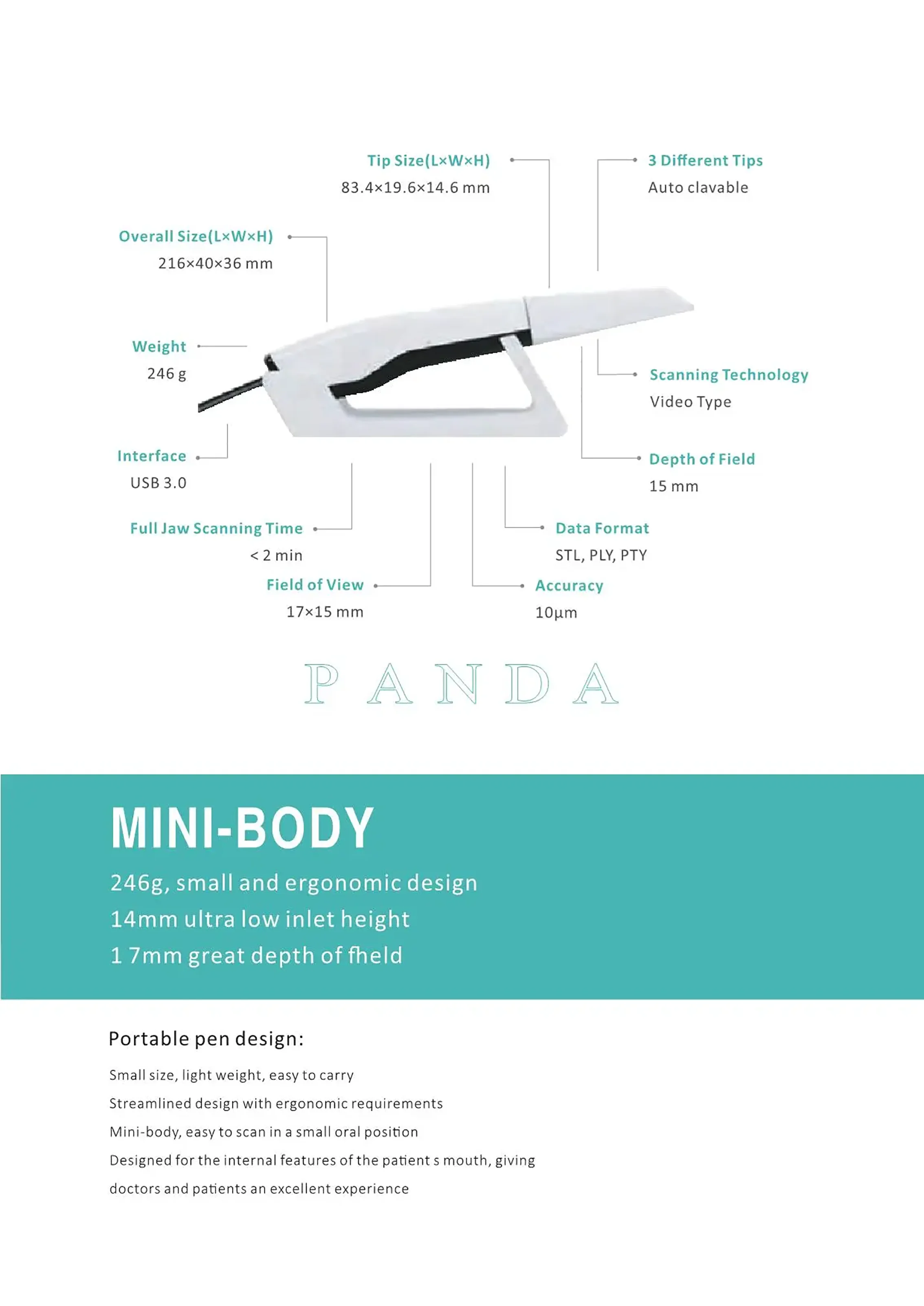 Dental Panda P3 Intraoral Scanner With Cheap Price - Buy Panda P3 ...