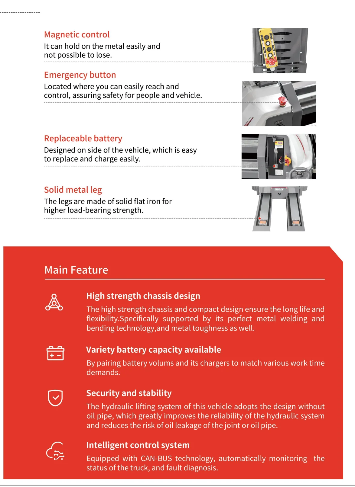 New High-quality Electric Self-unloading Pallet Truck 1.5 Ton Load ...