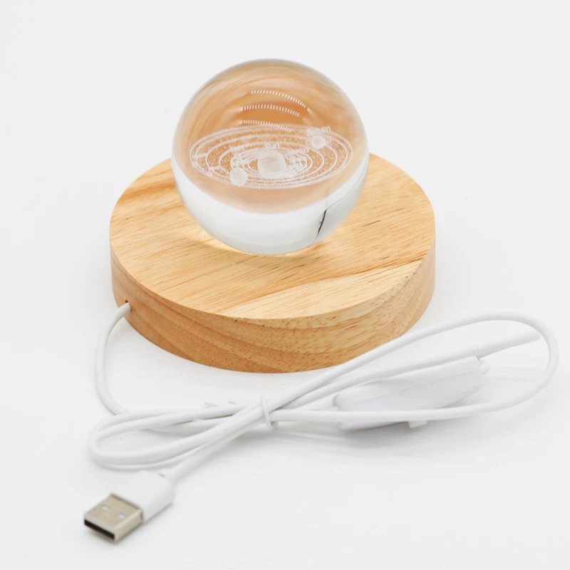 Wholesaler Solid Wood LED Lighting Base Crystal for Ball Luminous ...