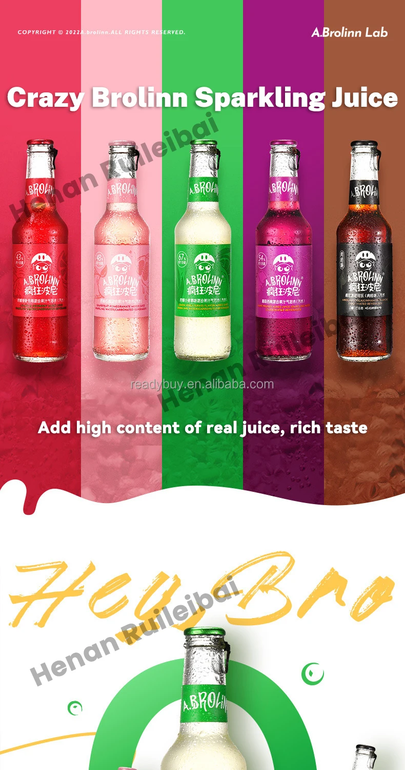 A.brolinn 275mlx12 Carbonated Mango Drinks With Cinnamon Cola Flavor ...