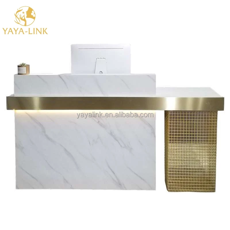 Classic Reception Desk Small Reception Desk Beauty Salon Lockable ...