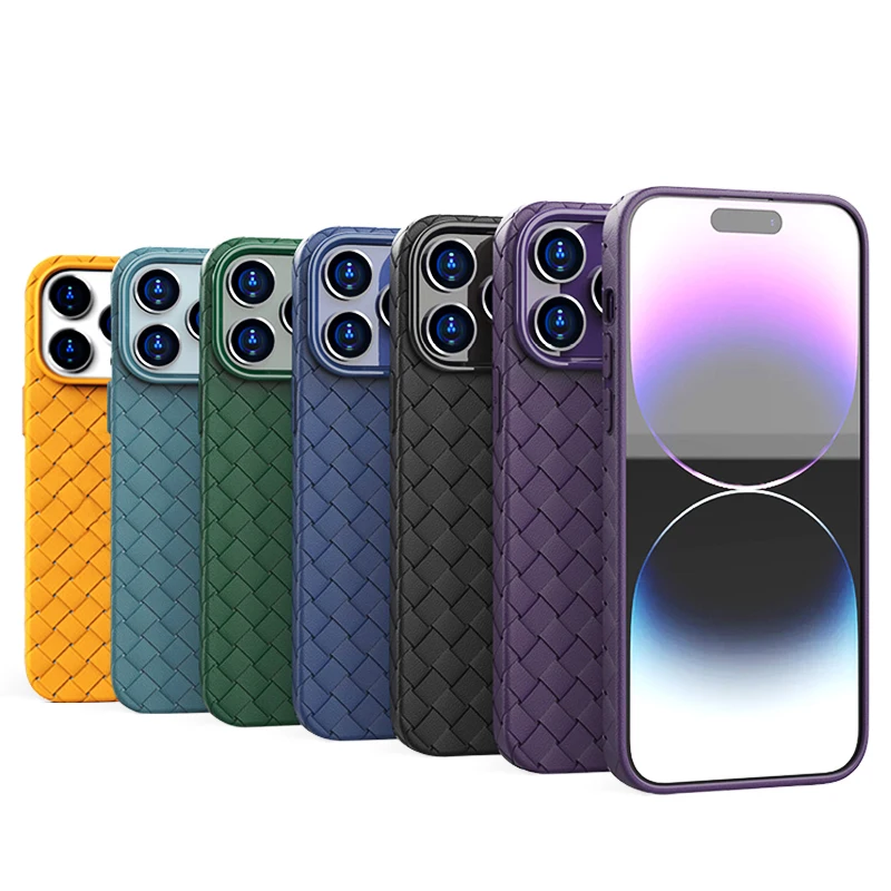 Silicone Soft Woven Mesh Grid Breathable Phone Case For Iphone 16 15 14 ...