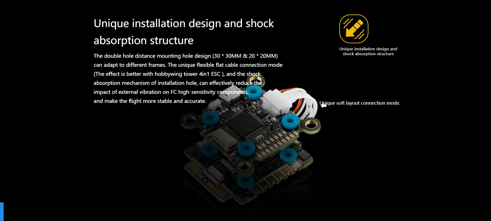 Hobbywing F7 Fc 32 Bit 45a 65a Dual Bec 2-6s Flight Control Integrated ...