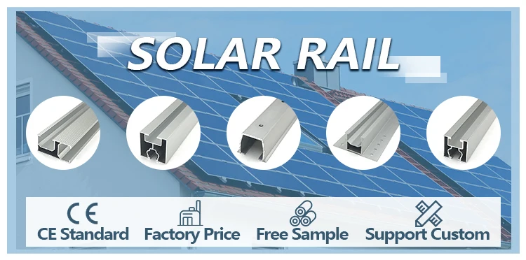 Aluminum Rail Pv Roof Mounting Structure Solar Panel Mounting Rail ...
