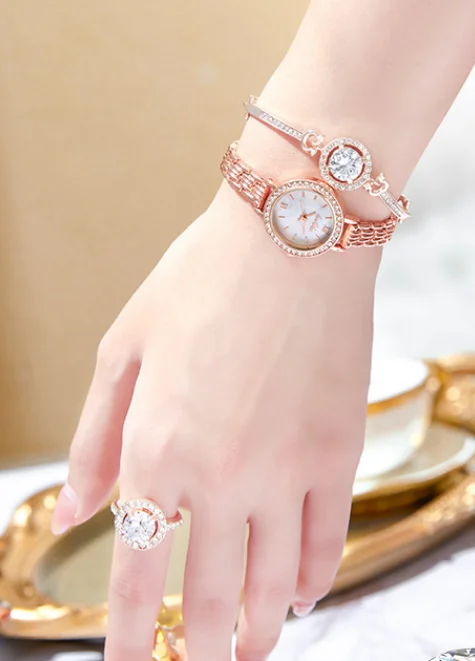 Fashion Female Quartz Wrist Watch Sets With Box Colourful Ladies Watch ...