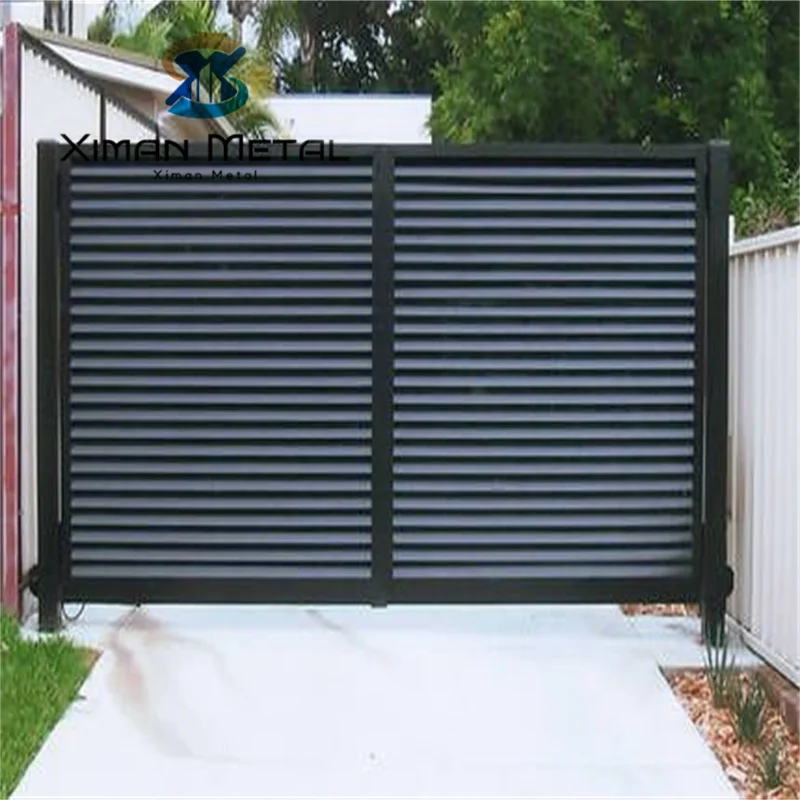 Black Alufence Panele Gatbalustrade Security Fenceing Swing Gate ...