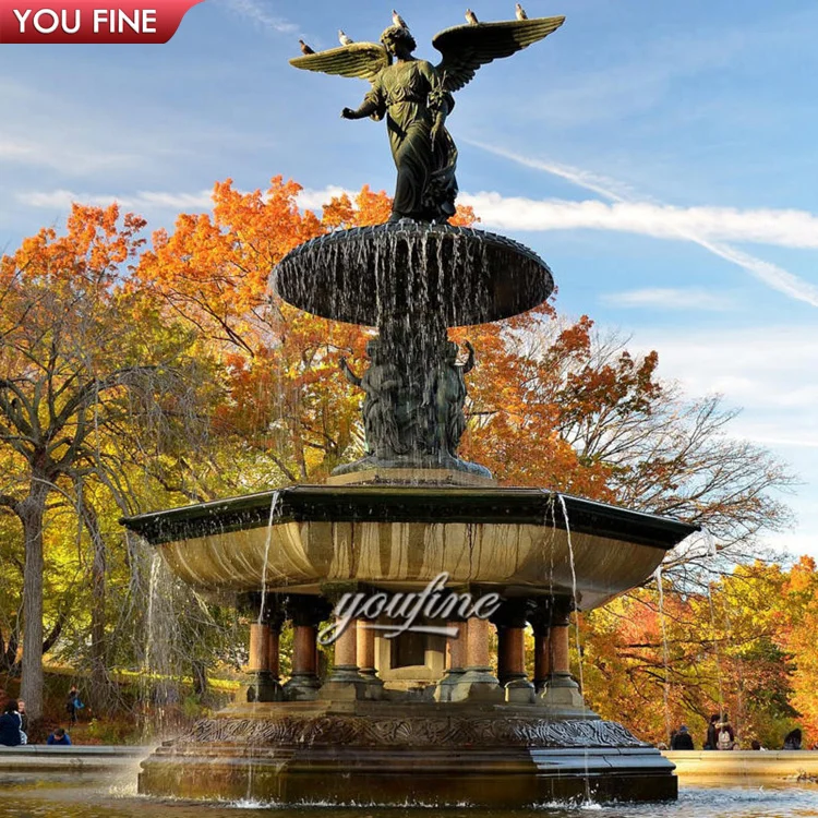 Large Bronze Angel Water Fountain Outdoor for Sale