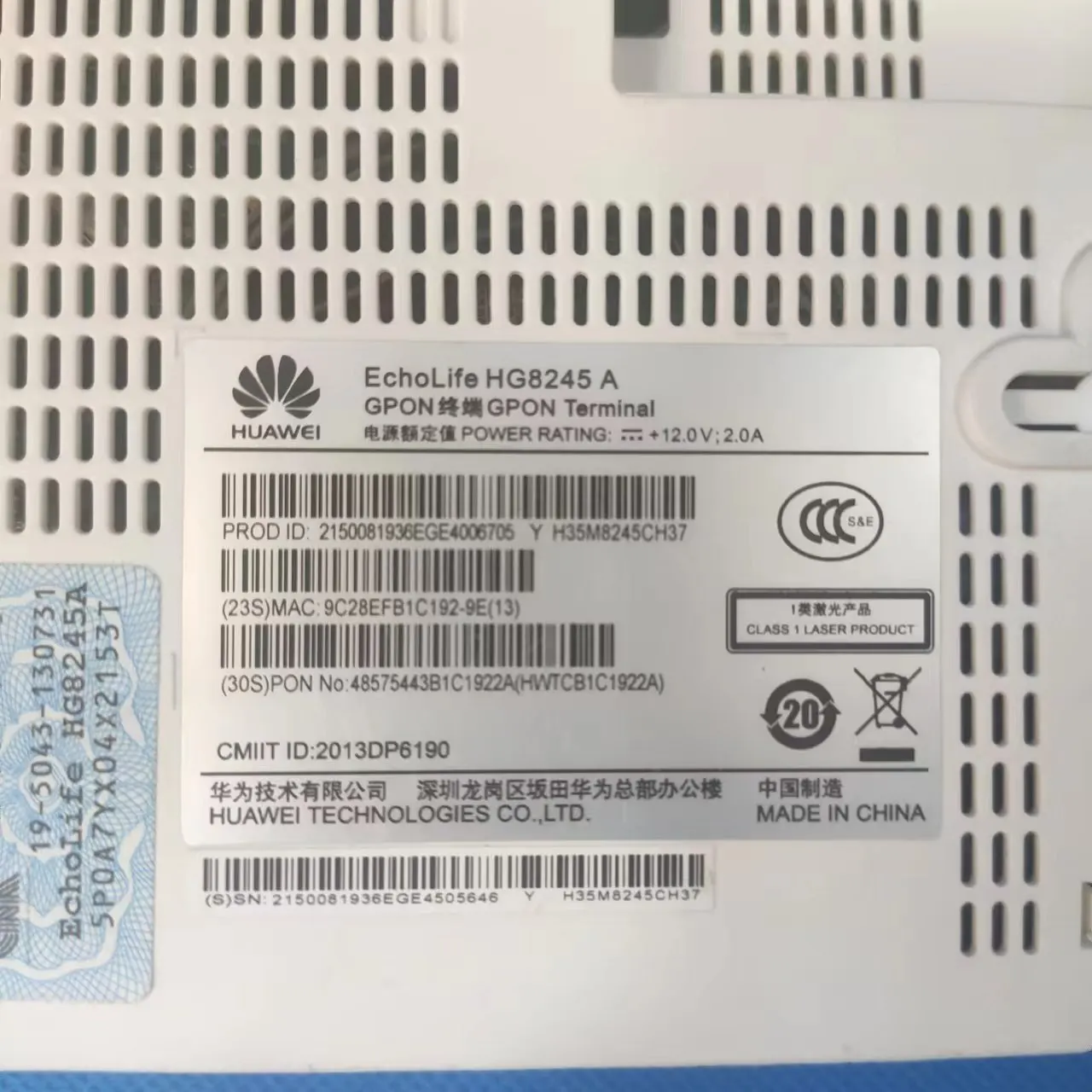 Used Huawei Hg8245a Epon Gpon Xpon Router 4fe High Quality Ont Wifi ...