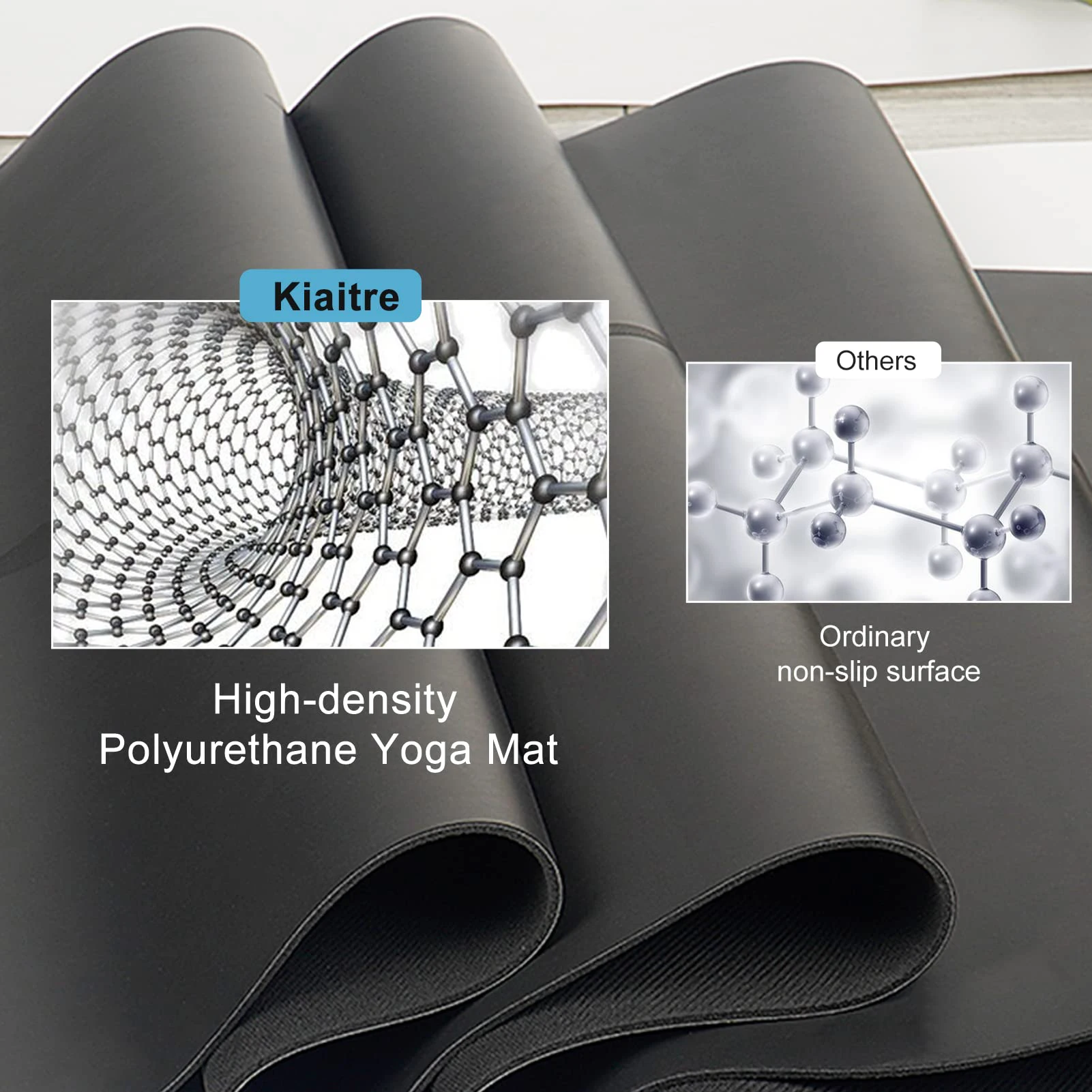 Factory Custom Logo Pu Mat Thick Curve Oval U Shaped Beige PU Rubber ...