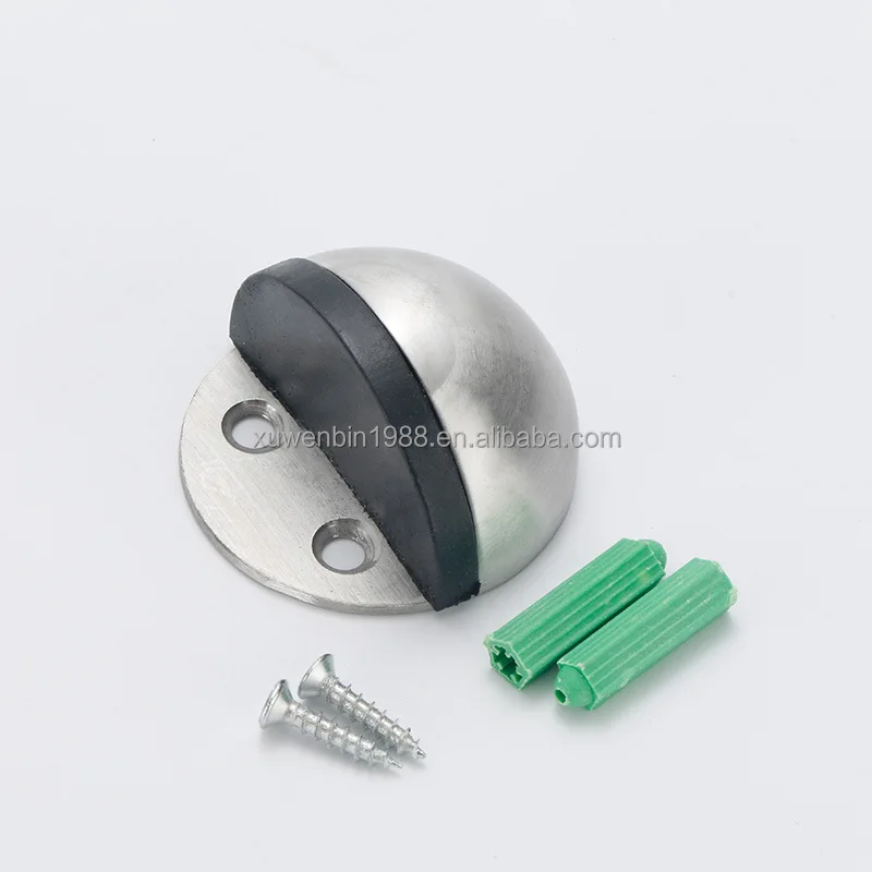 Modern Half Moon Door Stopper Stainless Steel Floor Mounted Door Stops ...