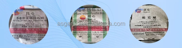 Daqing Petrochemical Company Kunlun Semi Refined 58 60 Paraffin Wax for ...