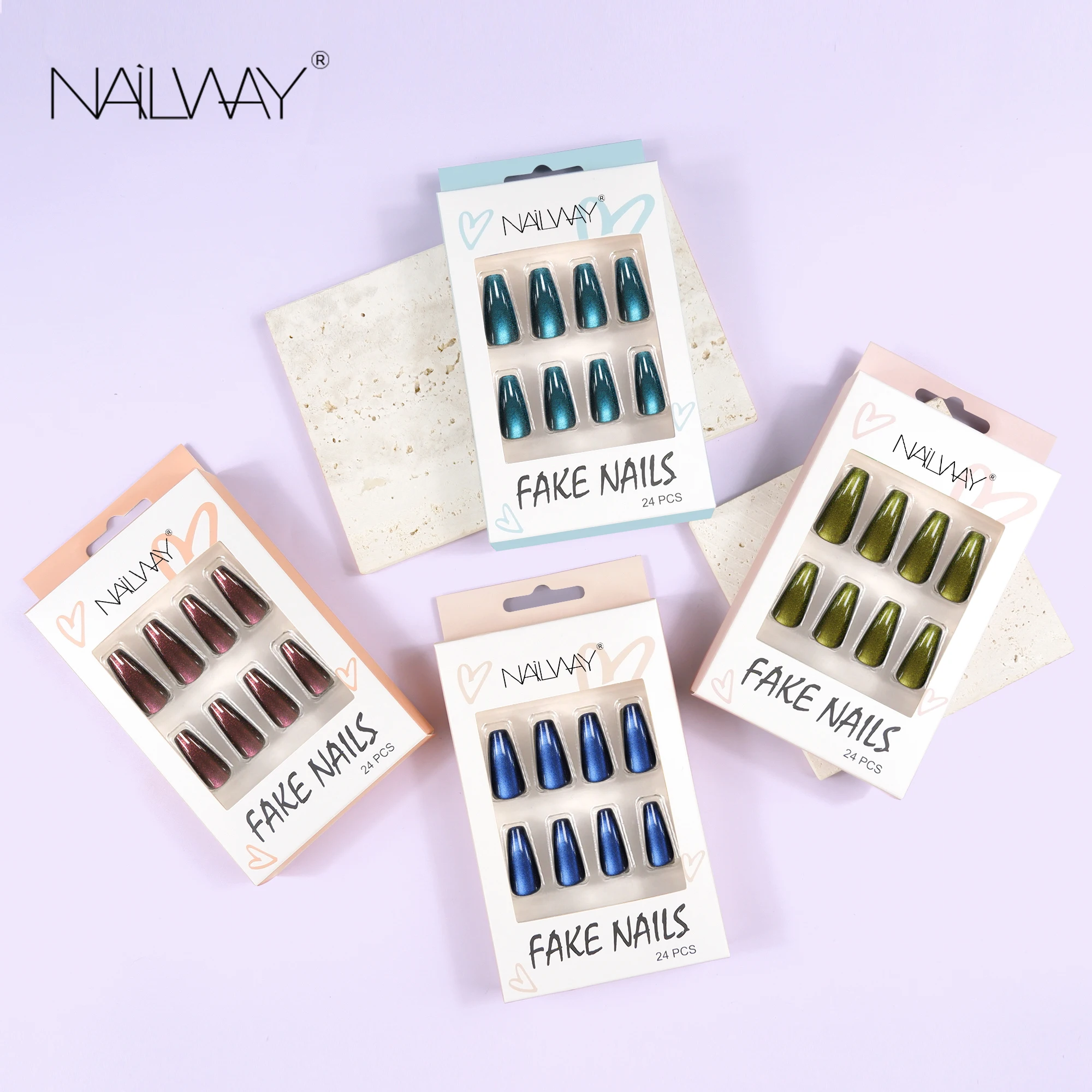 Wholesale Press on Nails - Luxury Long Coffin Ballerina