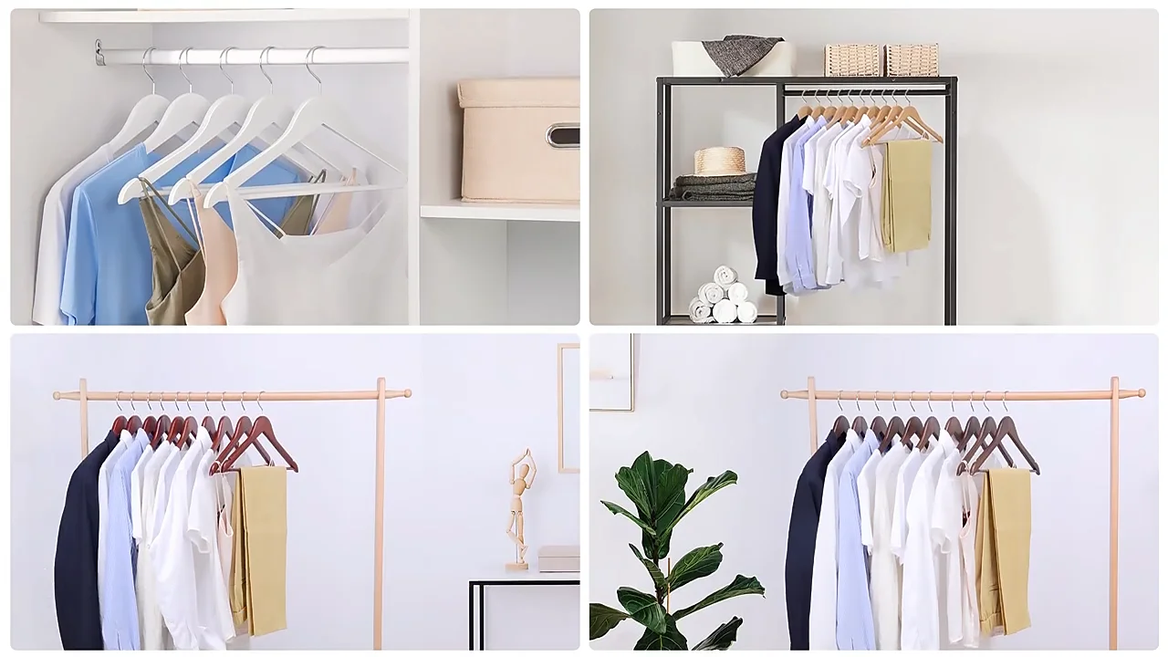 Xunze Natural Solid Wood Clothes Hanger Single-tier Hotel Hangers For ...