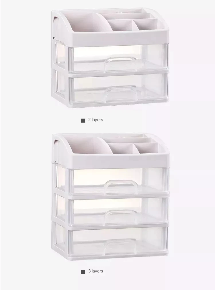 Wholesale Multi-Function Transparent Plastic Desktop Drawers