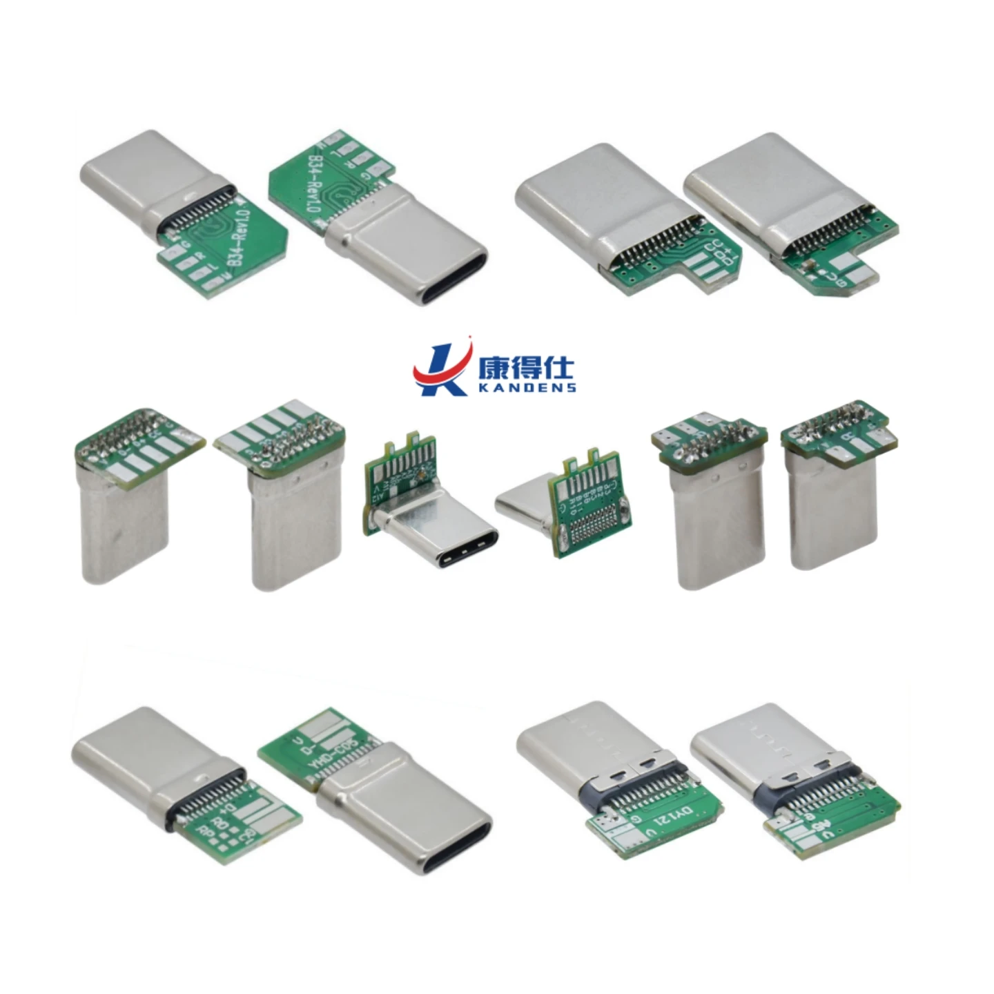 Kandens Splint Usb 3.1 Male Extension Body 24 Pin Through Hole Usb C ...