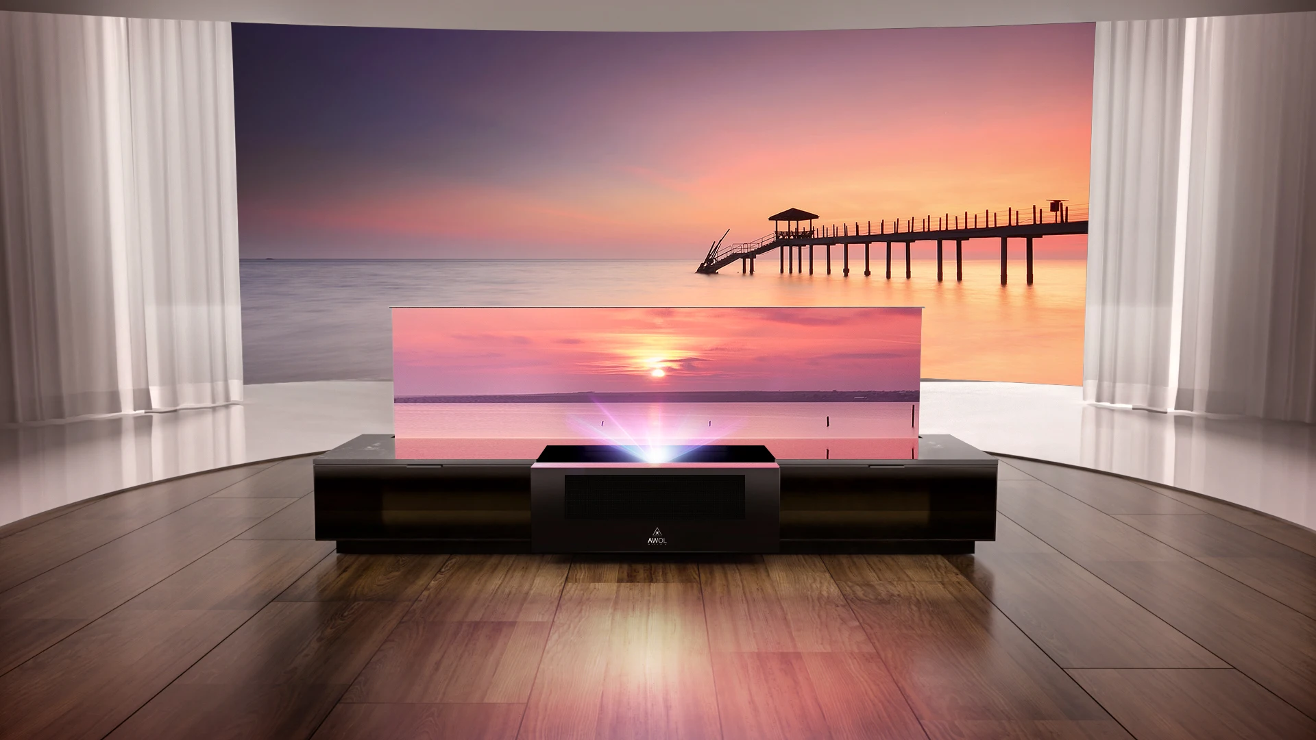 Awol Vision - 4k Uhd Smart Triple Laser Ultra Short Throw Projector ...