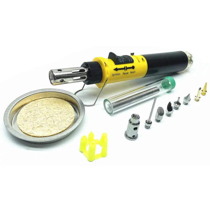 105K Cordless Butane Gas Soldering Iron Self-Ignition Adjustable Flame ...