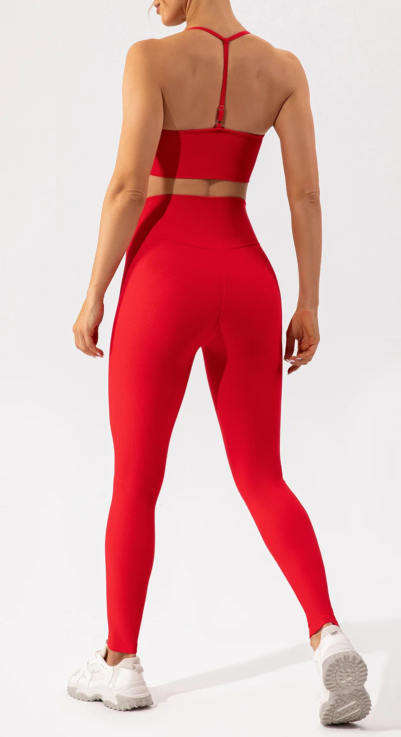 Custom Seamless Sport Set Women 5 Piece Crop Top Bra Leggings Shorts Gym Set Workout Outfit ...