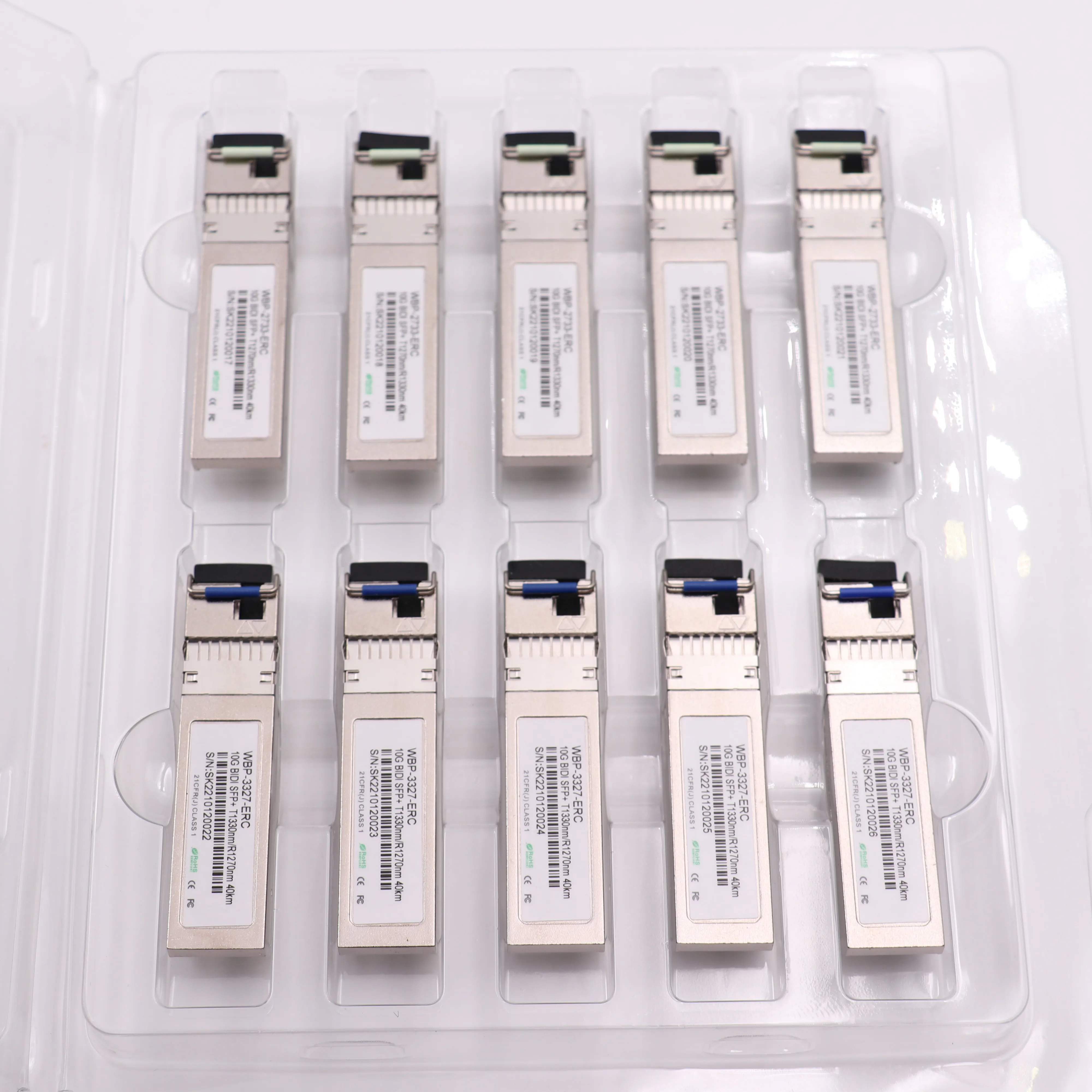 Sfp-10g-bx40d 1330nm-tx/1270nm-rx Sfp-10g-bx40u Bidi Sfp+ 1270nm-tx/1330nm-rx 40km Smf 10g Sfp+ ...