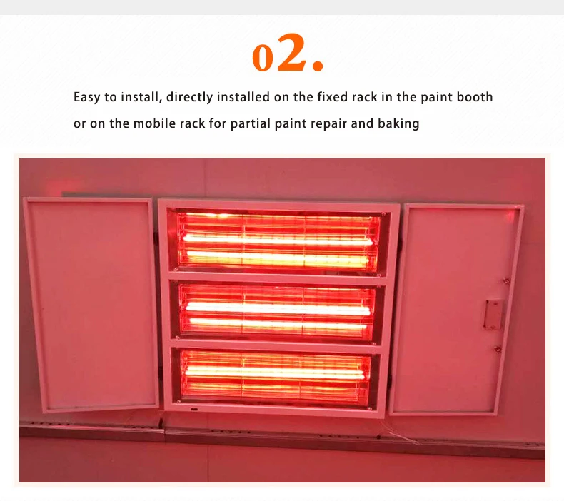 Paint Booth Lights Infrared Paint Curing Lamp Short Paint Curing Lamp ...