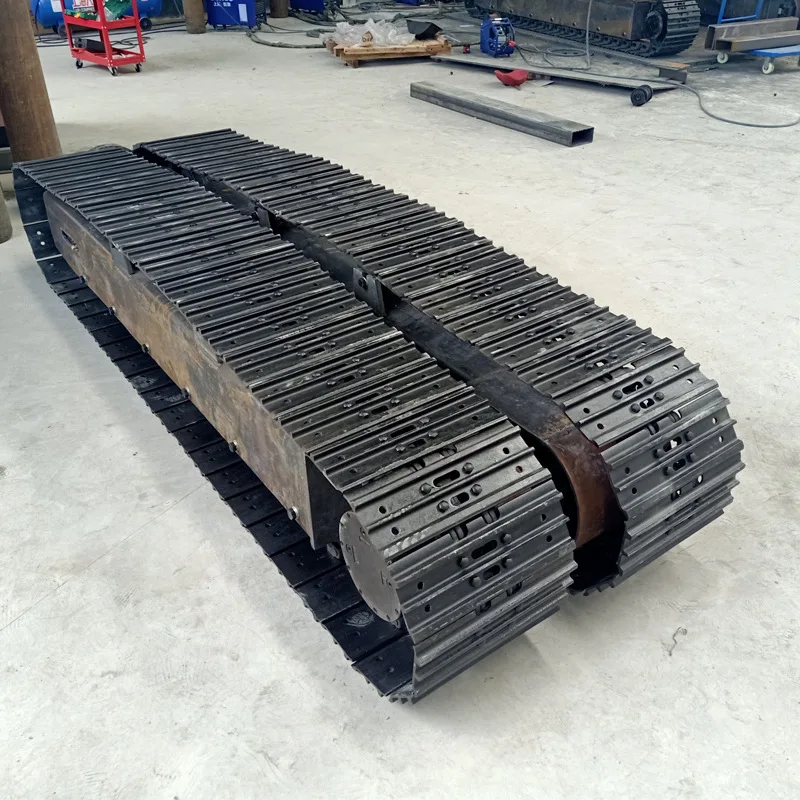 Construction Rubber Track System Chassis Undercarriage for Harvester ...