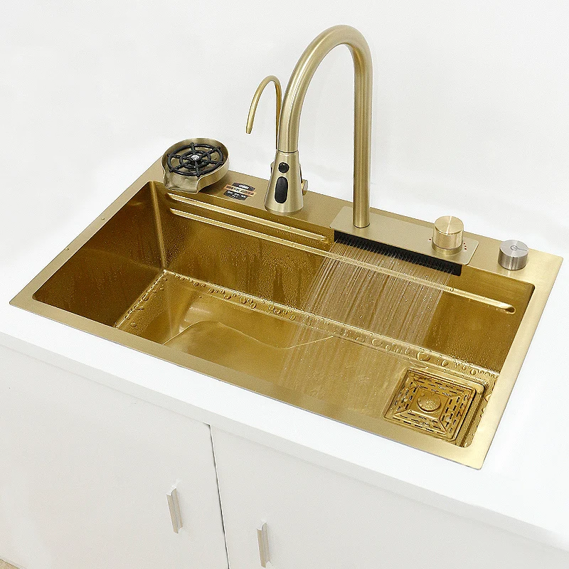 Alibaba.com: Gold Multifunction Stainless Steel Kitchen Basin Sink ...