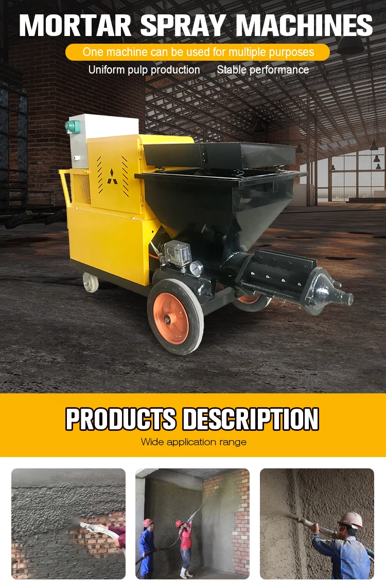 Automatic Cement Plaster Pneumatic Spray Plaster Machine Shotcrete ...