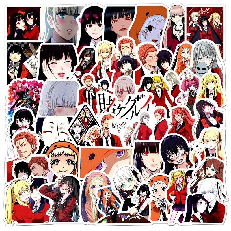 50 Colorful New Anime Kakegurui Cartoon Pvc Graffiti Sticker Suitcase ...