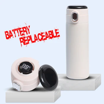 Replaceable Battery Led Temperature Display Stainless Steel Bounce Cup ...