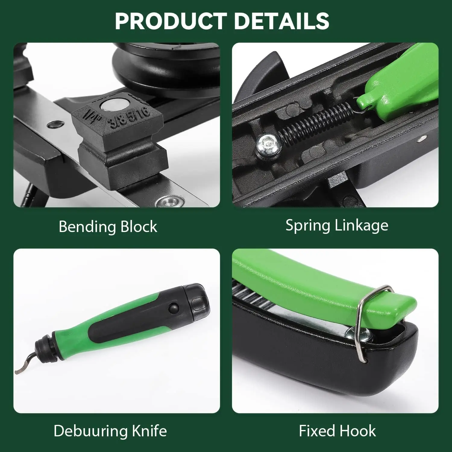 Tubing Bender Kit With Reverse Bend 1/4"-7/8" HVAC Ratchet Copper Pipe ...