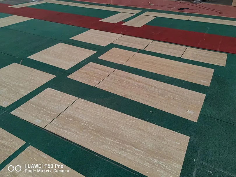 1mm Flexible Natural Stone Travertine Panel Ultra Thin Sheets Marble Veneer