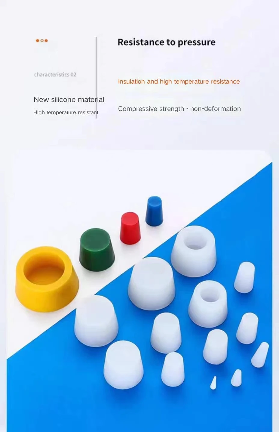 High Temp Silicone Rubber End and Tapered Stopper Plugs for Powder Coat ...