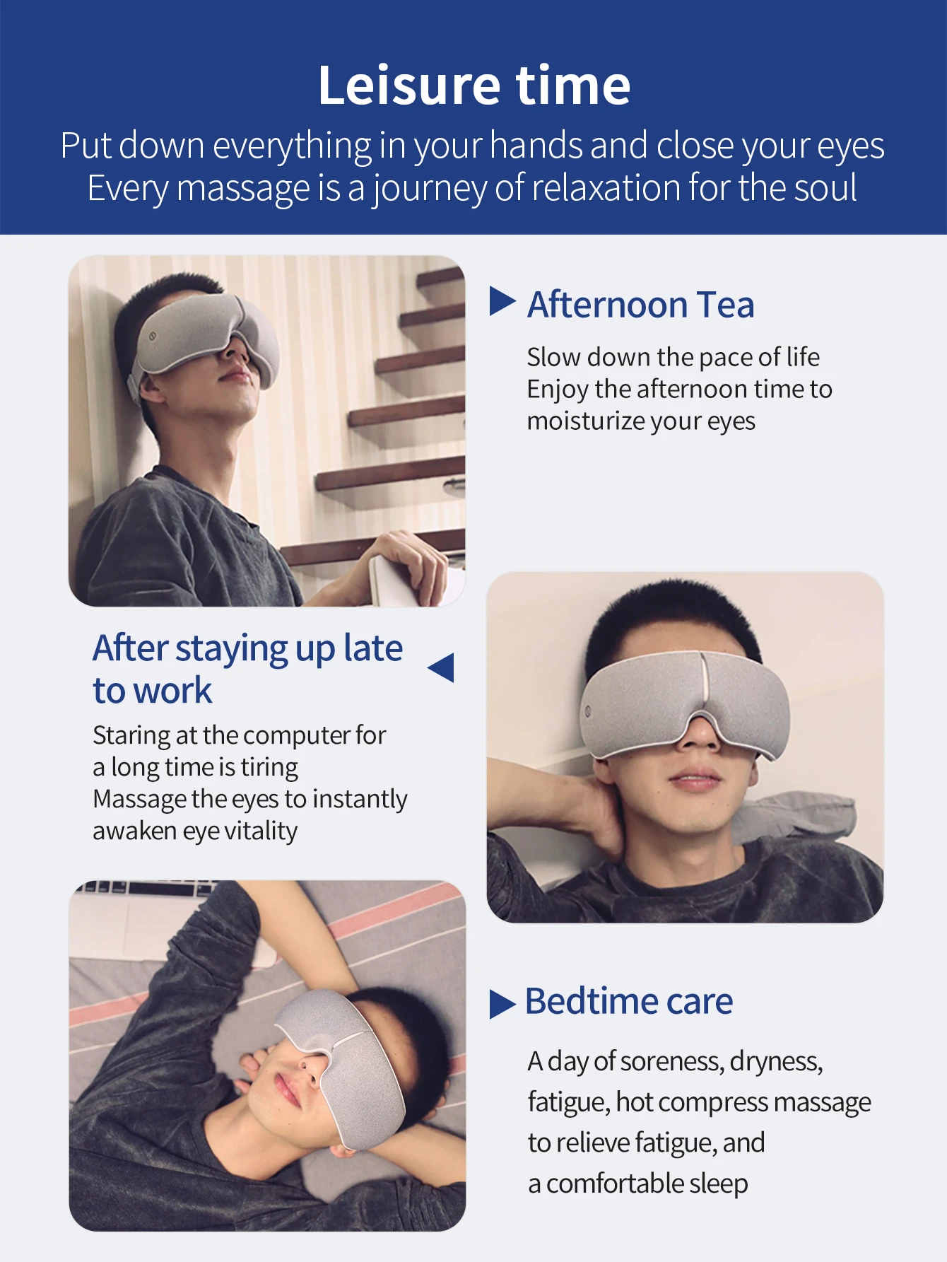 Smart Eye Massager with Bluetooth - Relax & Recharge