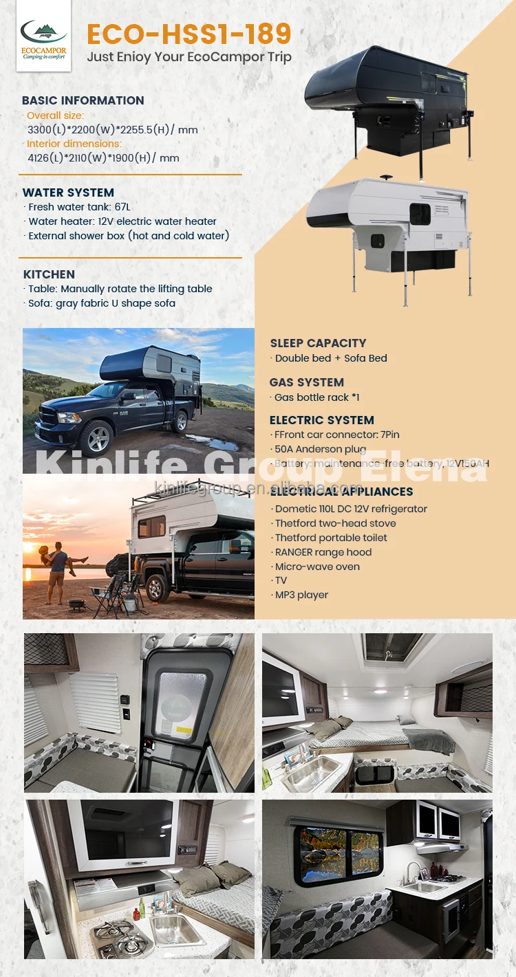 2023 13.8ft Mobile Camping Container House - Kinlife Truck Camper