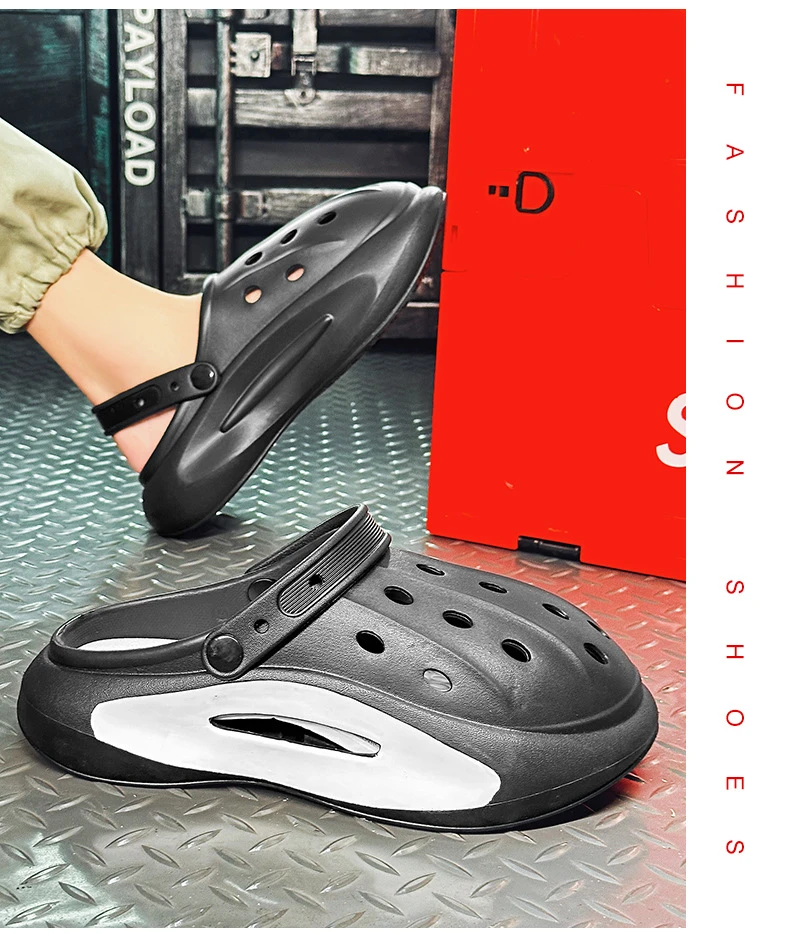 Fashion Cro Clogs & Mules Unisex Custom Logo Full Print Sandals Garden ...